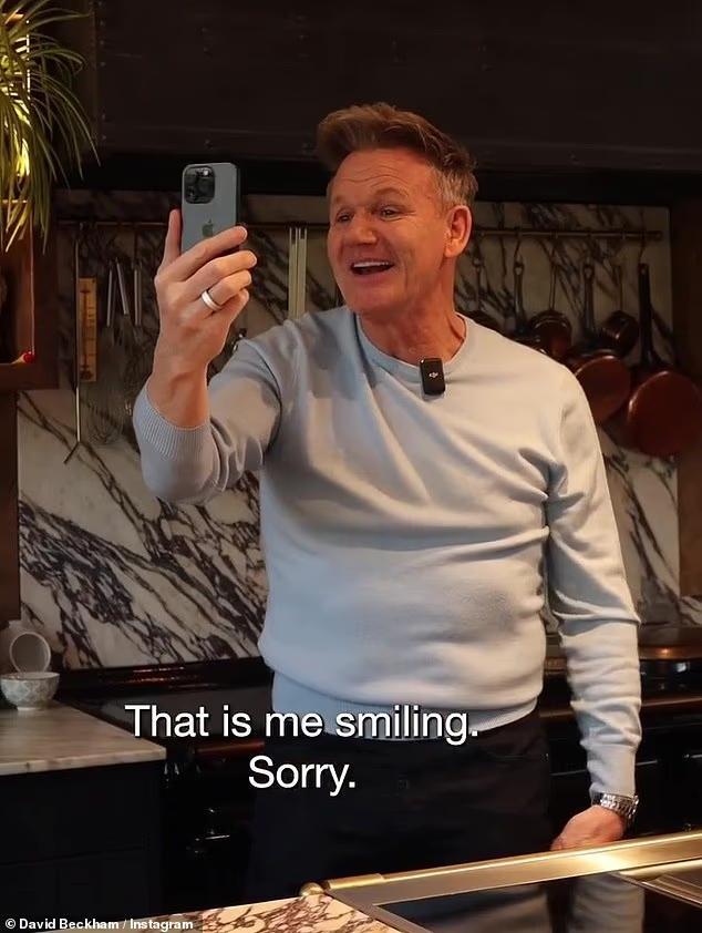 Playing Brooklyn at his own game? David Beckham cooks for Gordon Ramsay ...