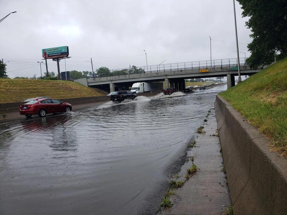 Don't drive into it! Heavy rains from Beryl flood out roadways, causing ...