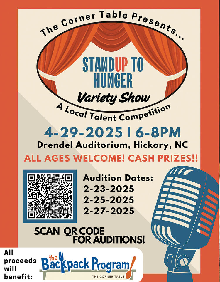 Standup To Hunger: A Local Variety Show Benefiting The Backpack Program ...