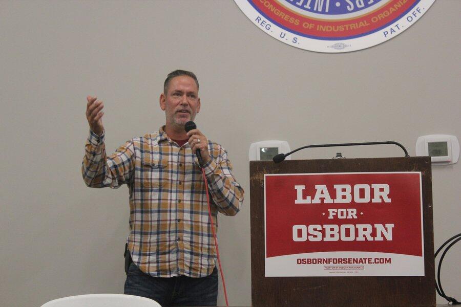 Senate candidate Dan Osborn hits campaign trail with populist, blue ...