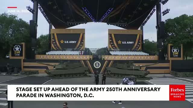 Stage Set Up In Washington D.C. Ahead Of Trump's Military Parade To ...