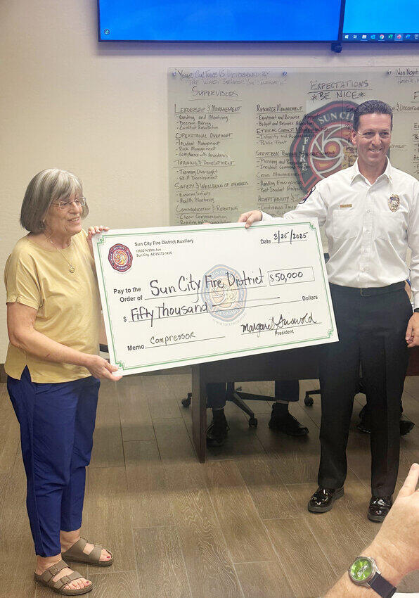 Sun City Fire Auxiliary provides annual donation - NewsBreak