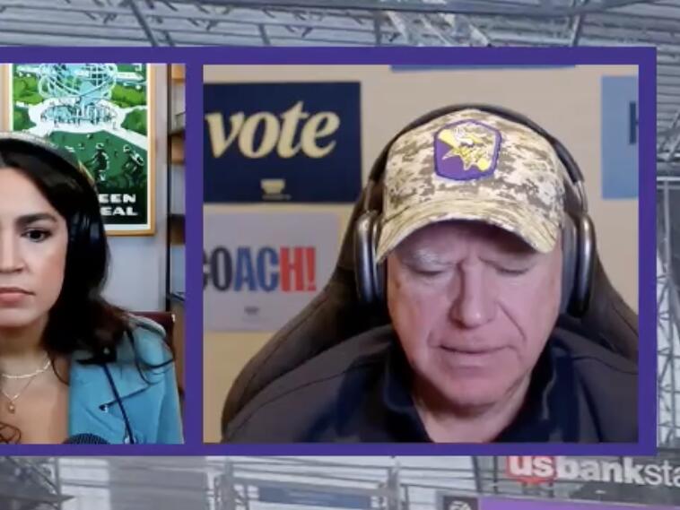 Tim Walz and AOC Live Stream Themselves Playing Madden NFL Video Game ...