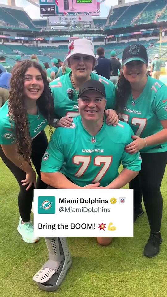 AJ and BigJustices family was at the Miami Dolphins game via AJ Big ...