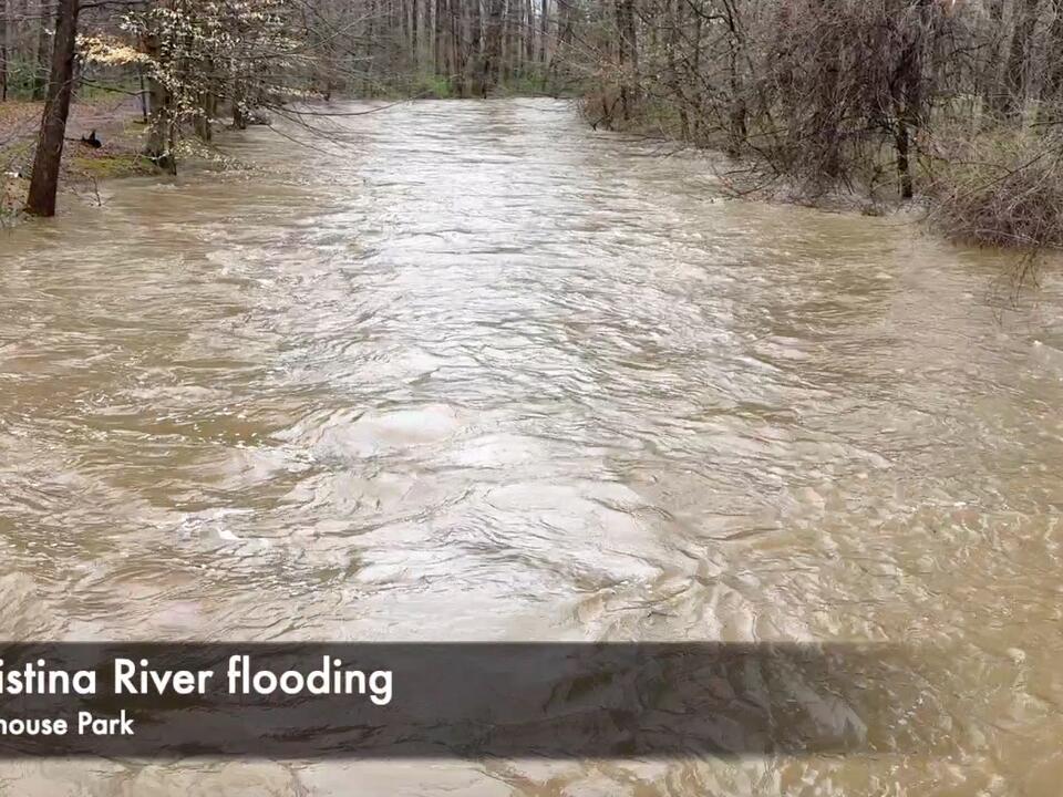 Video: Christina River flooding at Rittenhouse Park