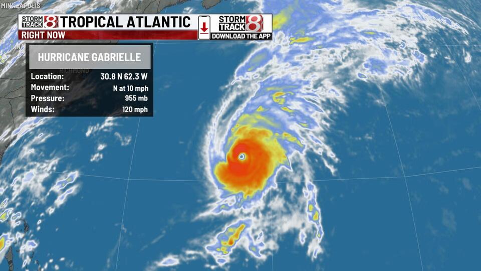 Hurricane Gabrielle becomes a major hurricane; 2 other areas to watch ...