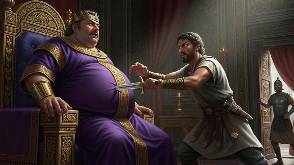 A left-handed assassin hid a sword where the guards didn't check ...