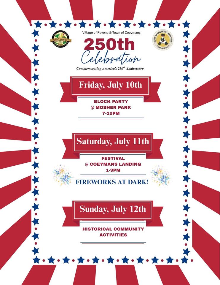 Ravena Fire Department plans 250th birthday celebration - NewsBreak