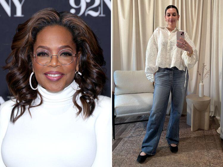 Oprah’s Optical Illusion Sweatpant Jeans Are the One Comfy Find ...