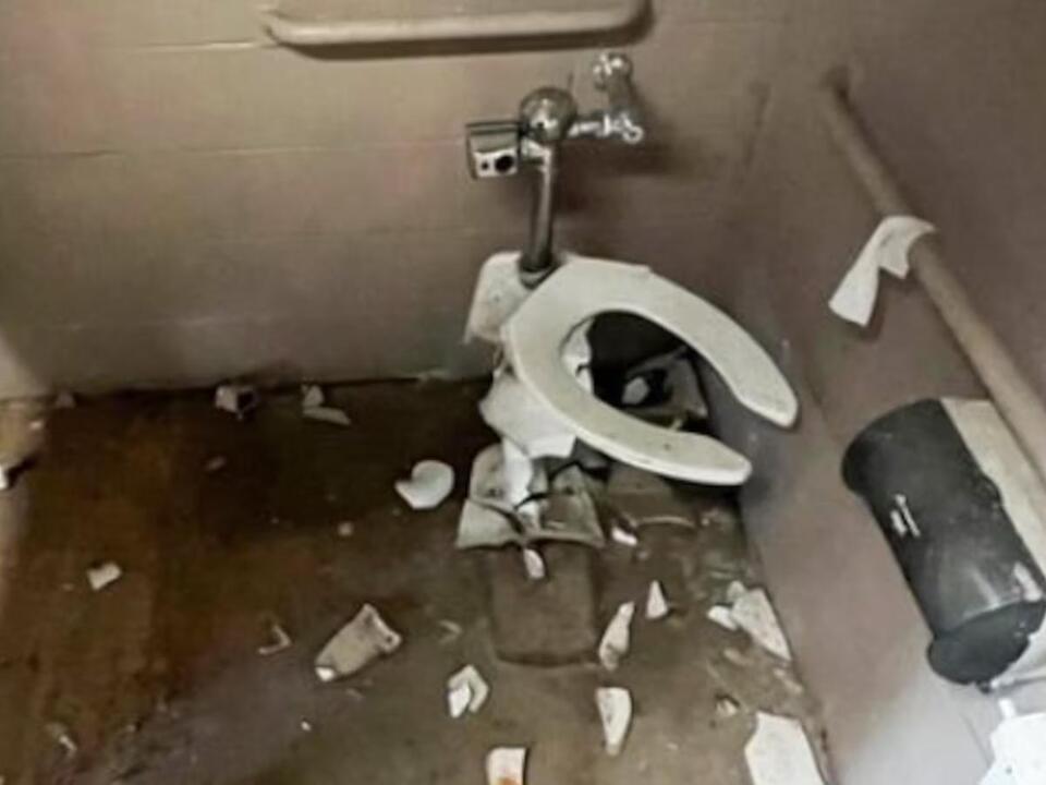 Blown up toilet forces City of Derby to close park restrooms