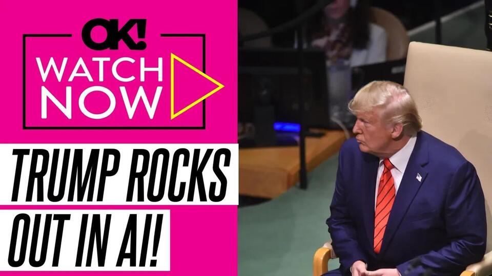 Trump shares bizarre AI video of himself playing piano and shredding a ...