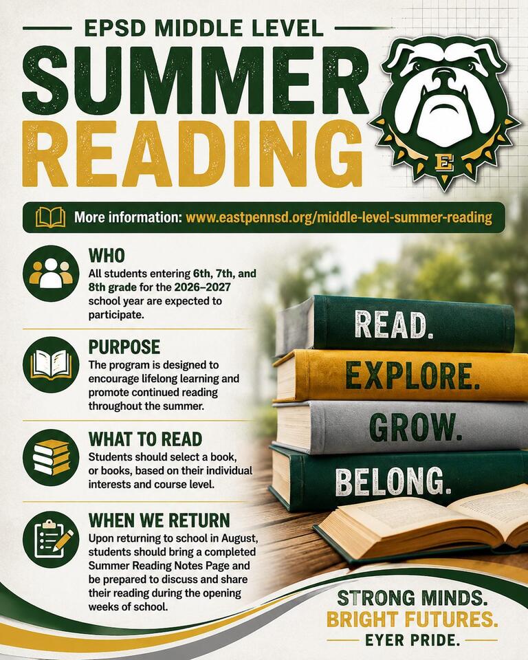 📚 Summer Reading for East Penn Middle School Students - NewsBreak