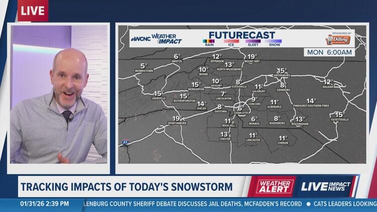 3 p.m. Brad Panovich snow update | Tracking impacts of the winter storm ...
