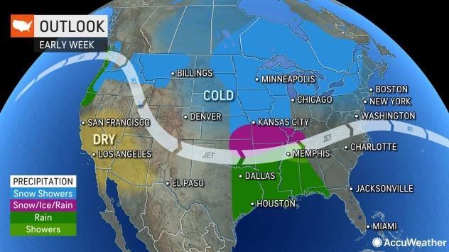 Winter storm could bring snow, ice from Oklahoma to Kentucky early next ...