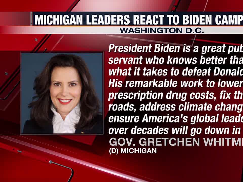 Michigan leaders react as Biden decides to end 2024 campaign