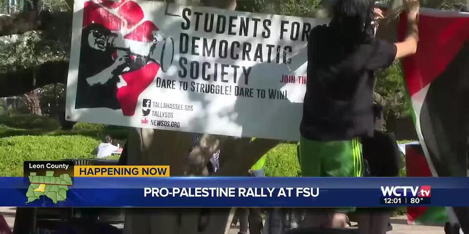 Tallahassee Students for a Democratic Society protest Israel-Hamas war ...