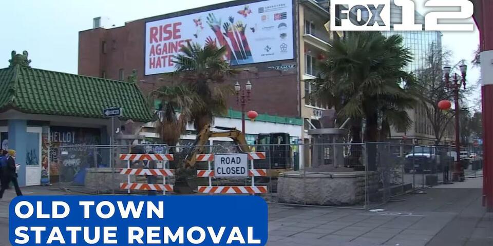 Controversial statues being removed in Portland’s Old Town - NewsBreak