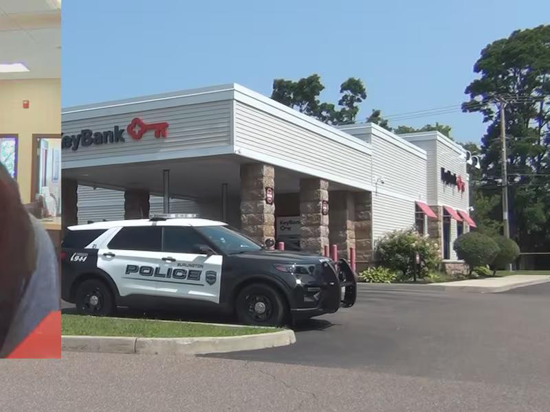 Key Bank on North Avenue robbed Saturday in Burlington