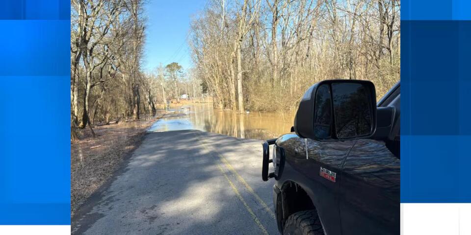 Road flooded near County Rd. 150 in Lawrence County - NewsBreak