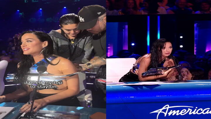 Katy Perry suffers huge wardrobe malfunction on live American Idol show ...