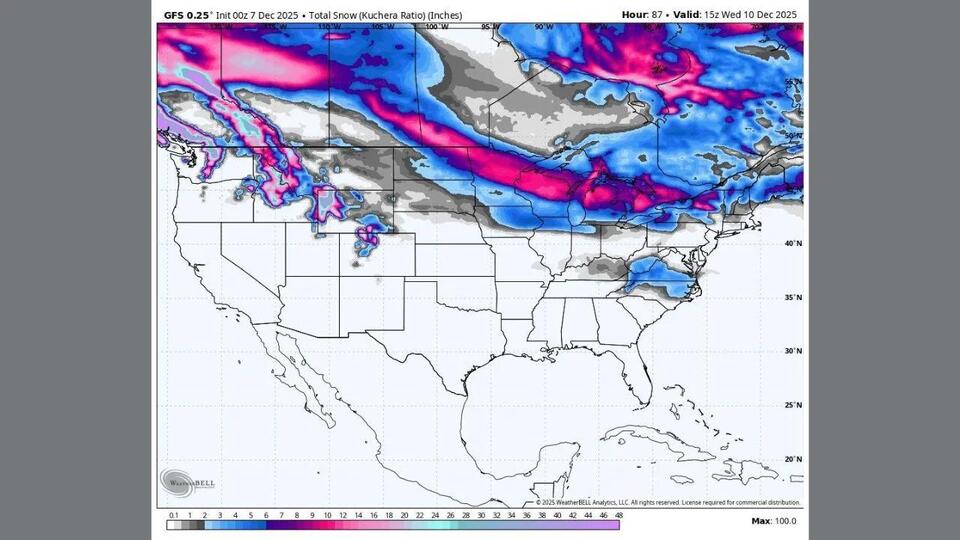 Major Winter Storm to Bring 6–12 Inches of Snow Across Northcentral ...