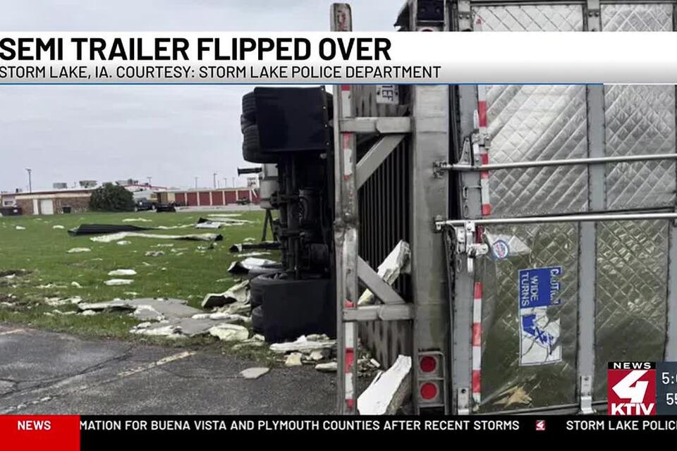 KTIV's 5 p.m. coverage of the severe storms in Storm Lake (4/18/2025 ...