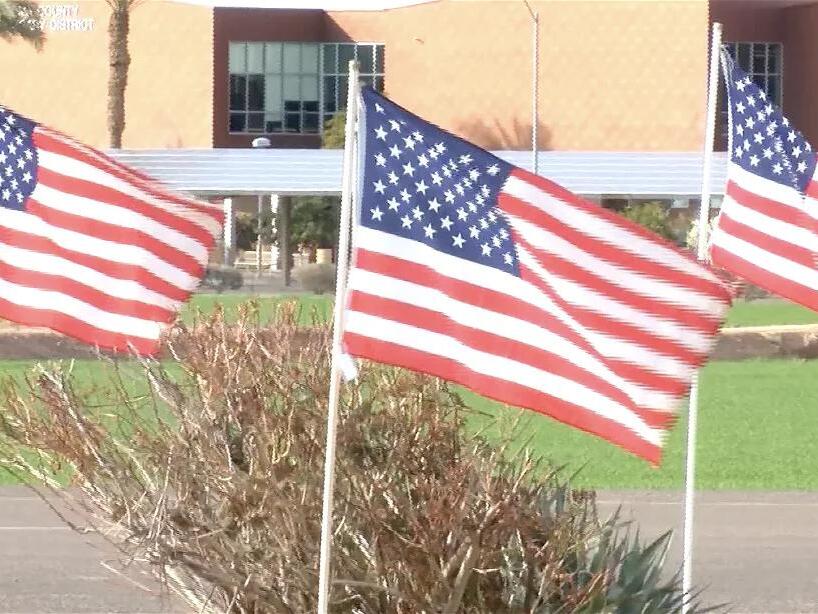 Boys Scout Troop puts up 151 American flags in honor of Presidents Day