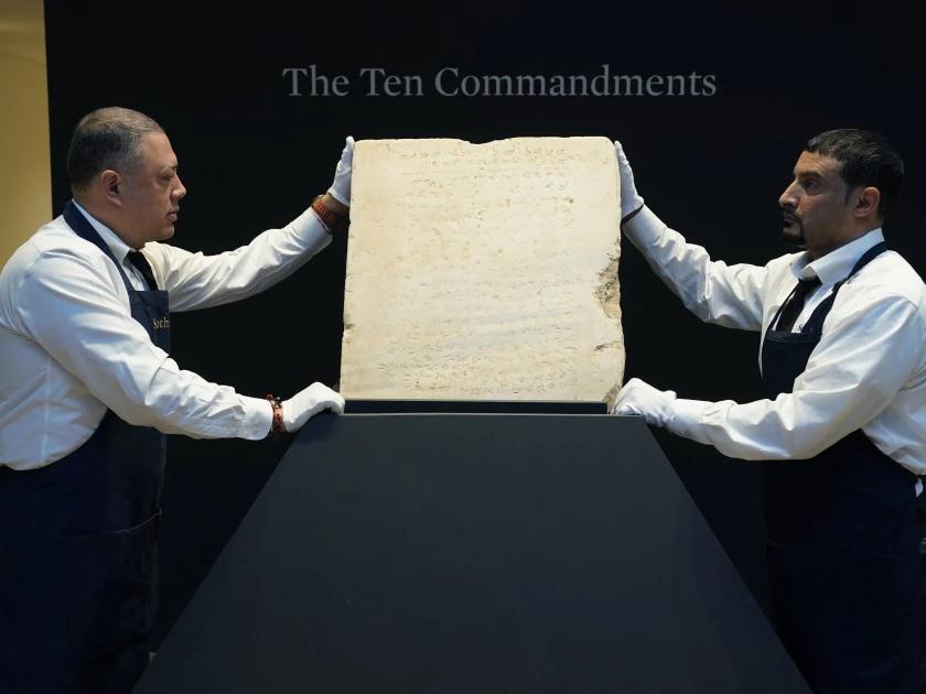 Sotheby's to auction off ancient Ten Commandments tablet