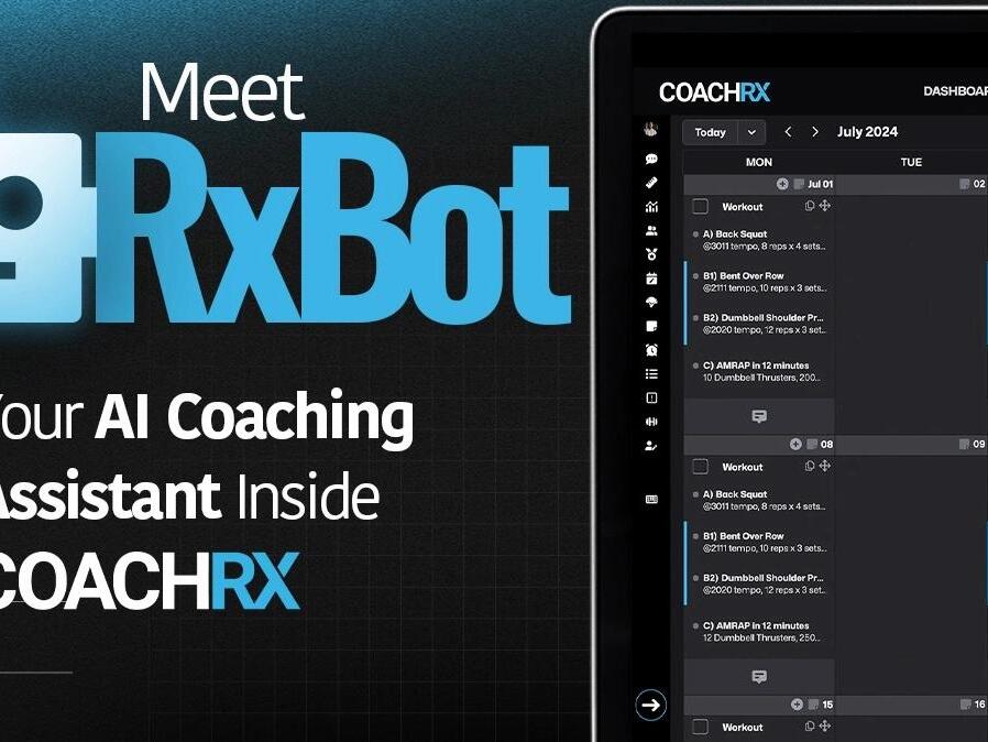 CoachRx Unveils AI Assistant for Fitness Coaches in Latest Innovation