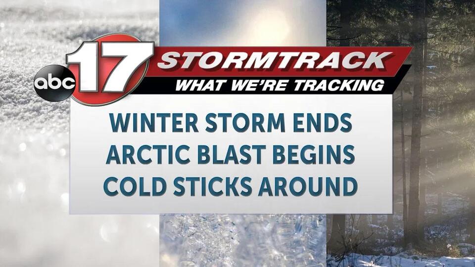 Tracking the end of our winter storm and the beginning of arctic cold ...