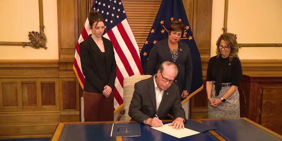 Indiana governor bans transgender women in college sports, takes aim at ...