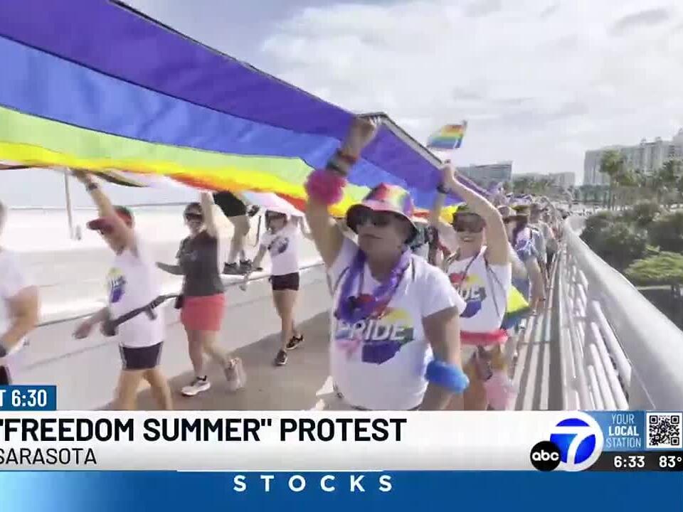 Local LGBTQ+ protest over Gov. DeSantis’s “Freedom Summer”
