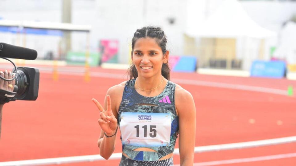 National Games 2025: Jyothi Yarraji wins gold medal in women’s 200m ...