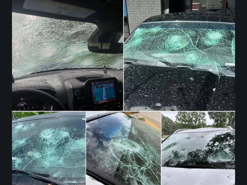 Baseball to Softball Size Hail Causes Catastrophic Vehicle Damage ...