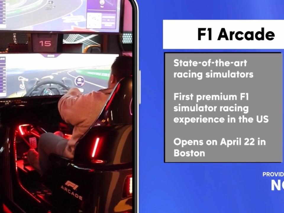 F1 racing arcade opening in Boston