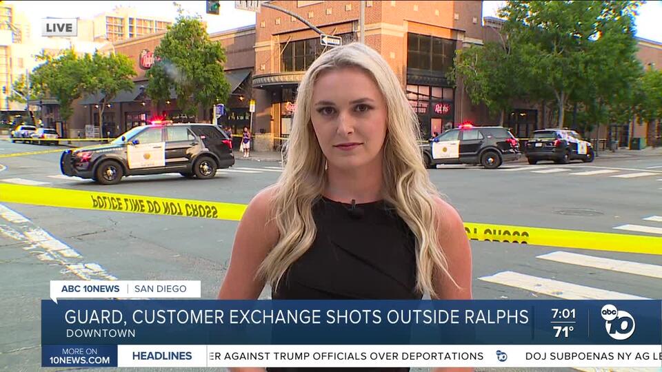 Gunfire between Ralphs' security guard and customer, federal agent ...
