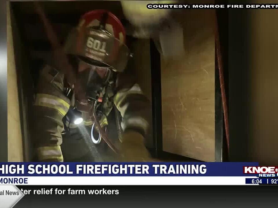 High school firefighter training
