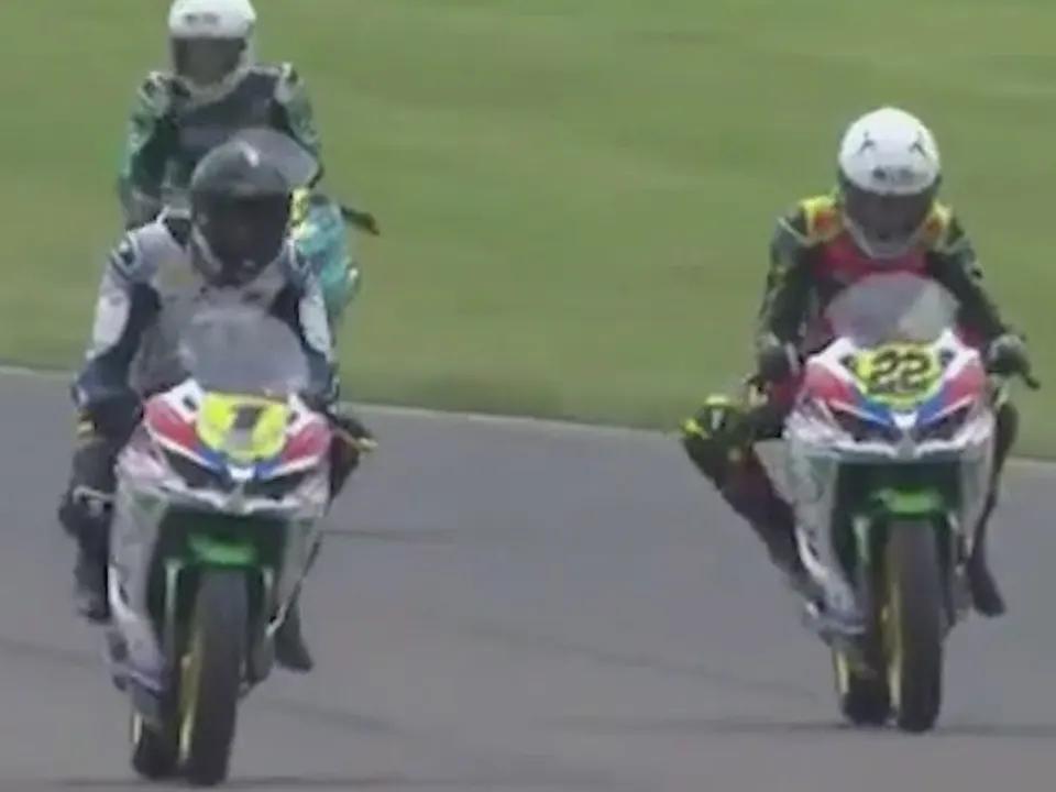 Brother-sister duo make motocross history