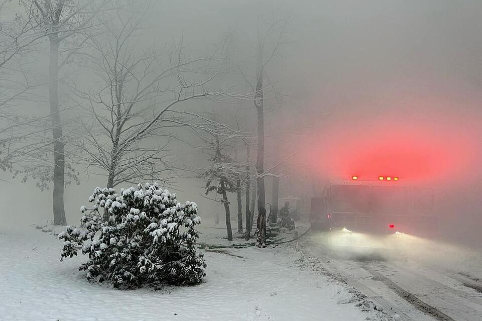 Snow-Covered Roads Slow Firefighters Headed to Wakefield, New Hampshire ...