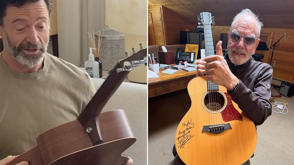 Neil Diamond has gifted a signed acoustic guitar to Hollywood A-lister ...