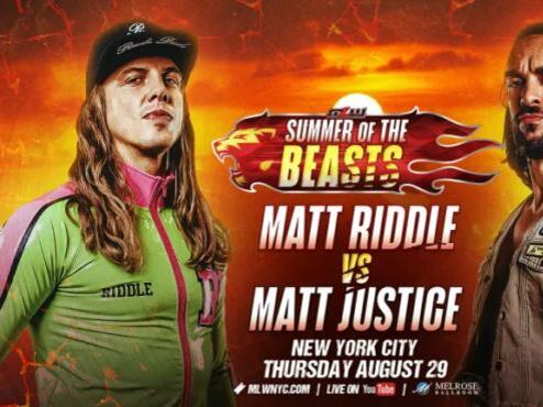 Matt Riddle vs. Matthew Justice Added to MLW Summer of the Beasts
