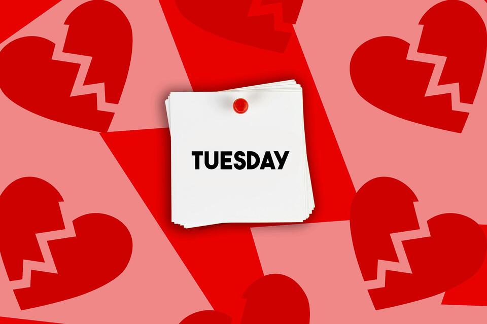 Beware of ‘Red Tuesday,’ the most common day of the year for break-ups ...