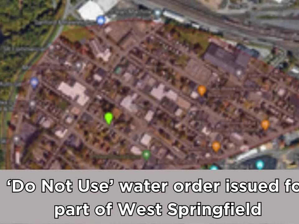 ‘Do Not Use’ water order issued for part of West Springfield