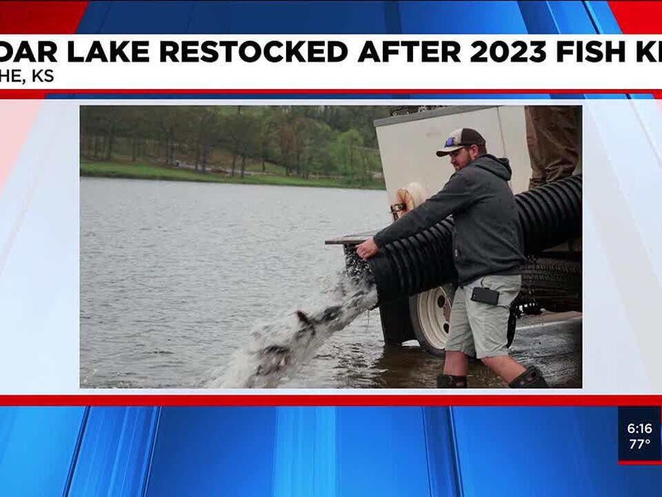 Olathe’s Cedar Lake finally restocked following 2023 fish kill
