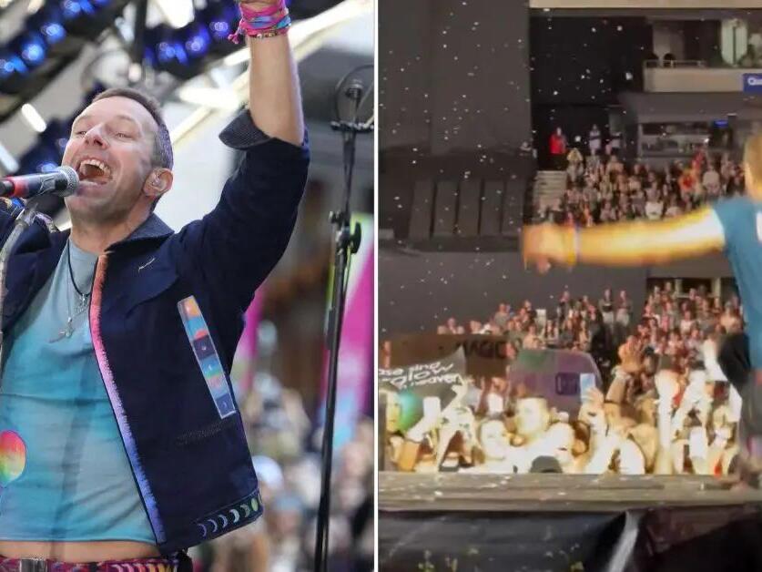 Horrifying Moment Coldplay Frontman Chris Martin Plunges Through Stage ...