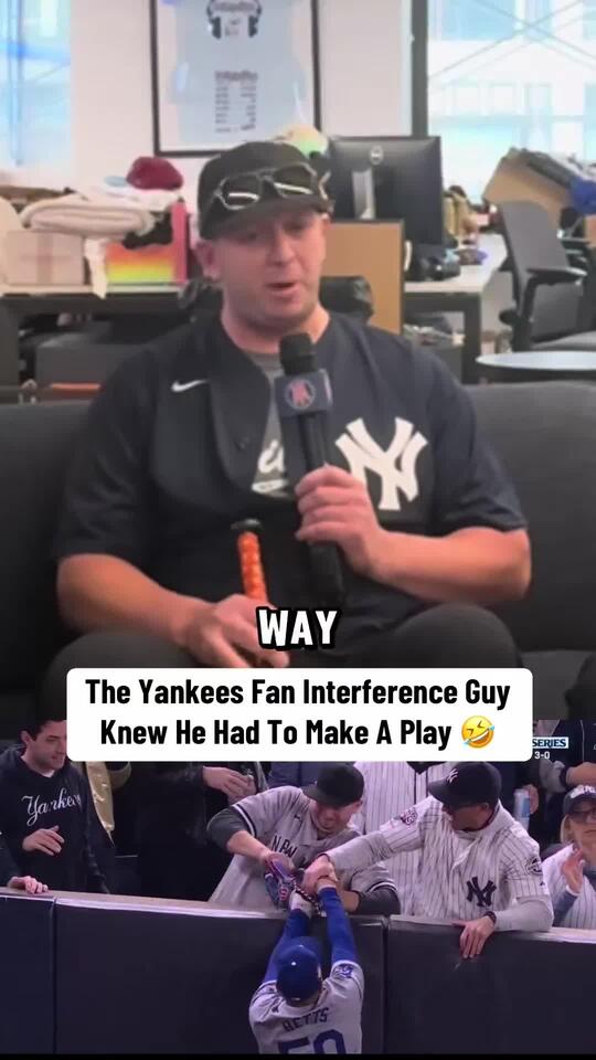 The Yankees Fan Interference Guy Knew He Had To Make A Play Last Night ...