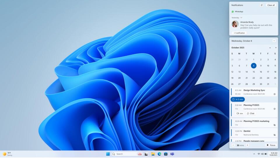 Microsoft is adding a much-needed agenda view to the Windows 11 taskbar ...