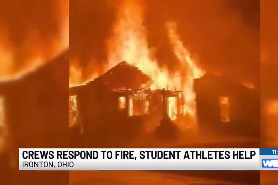 Ironton fire crews respond to fire with help of student athletes ...