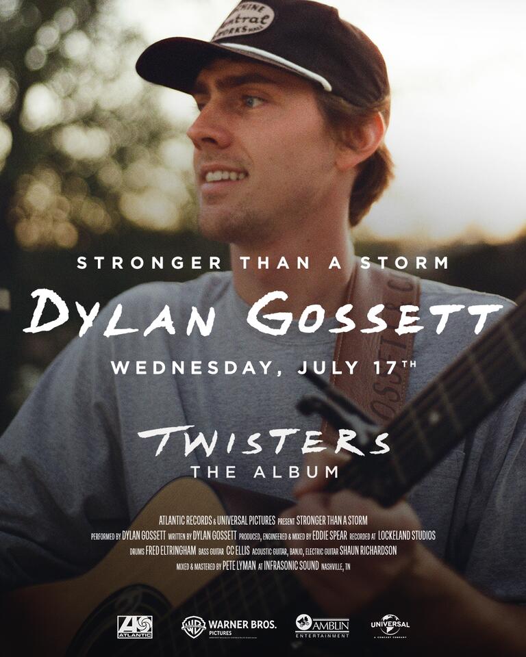 DYLAN GOSSETT IS “STRONGER THAN A STORM” ON TWISTERS: THE ALBUM, OUT ...
