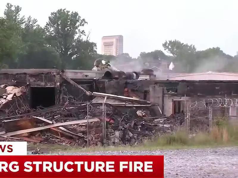 Fire destroys former Bud Moore Engineering building in Spartanburg